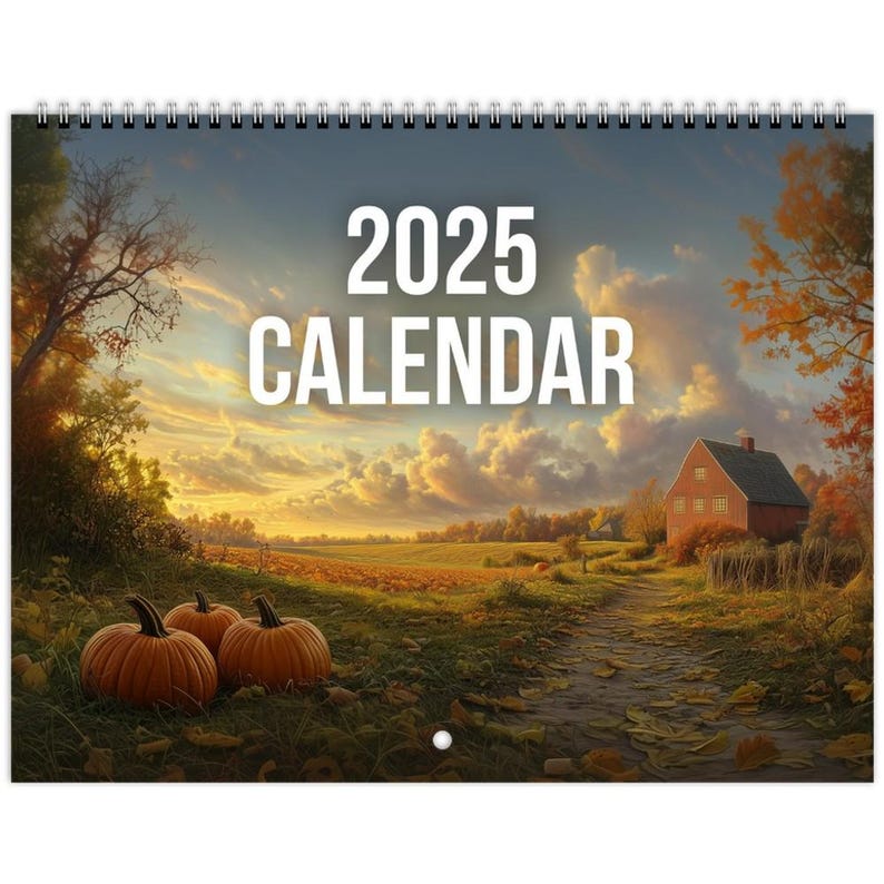 Nature Calendar 2025, Landscape Calendar 2025, Illustrated Calendar ...