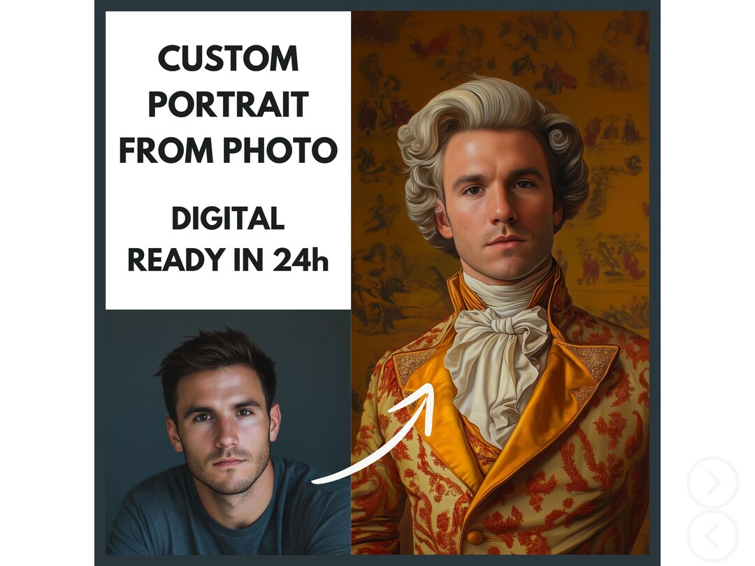 Custom Baroque Portrait From Photo, Face Swap Portrait, Personlized ...