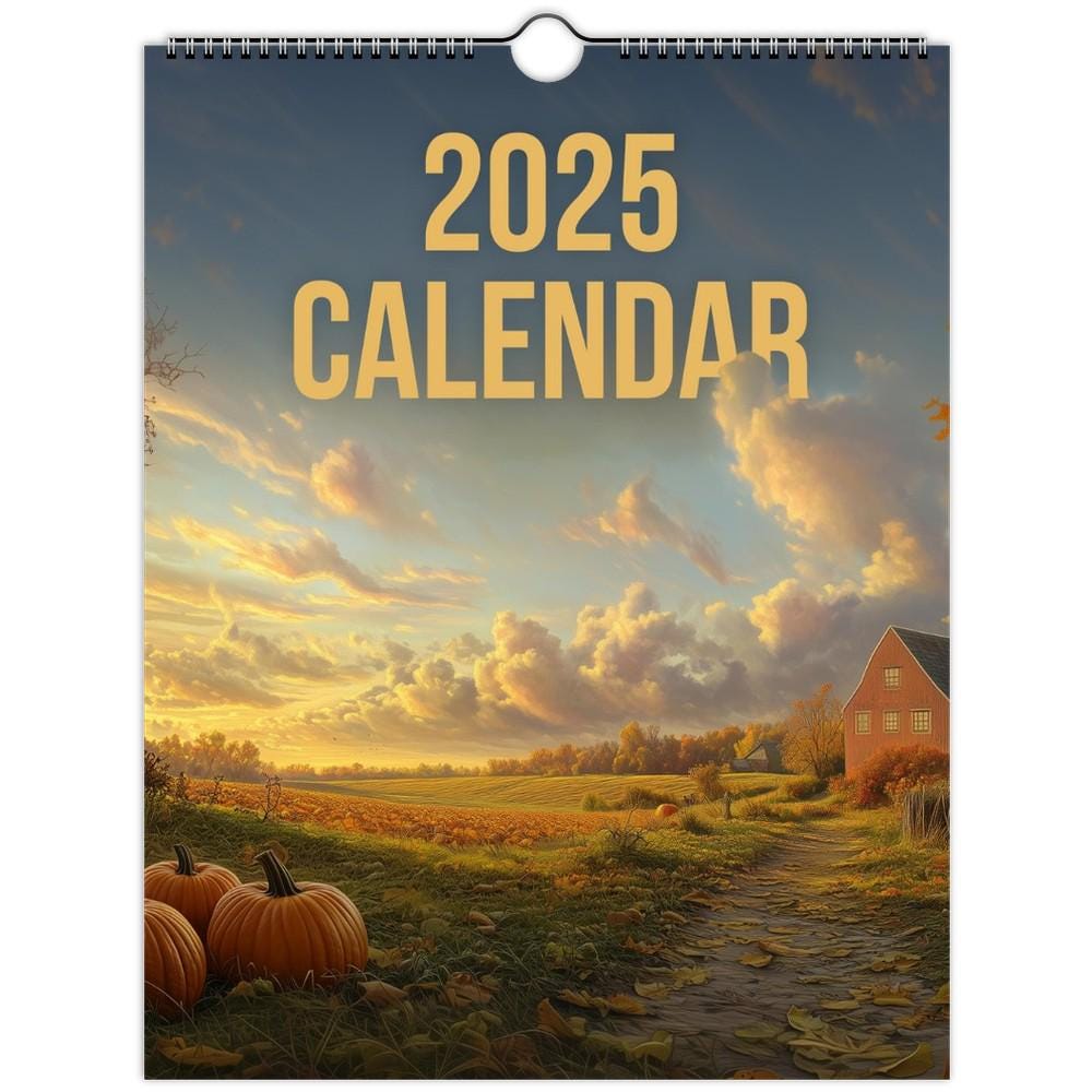 Nature Calendar 2025, Landscape Calendar 2025, Illustrated Calendar ...