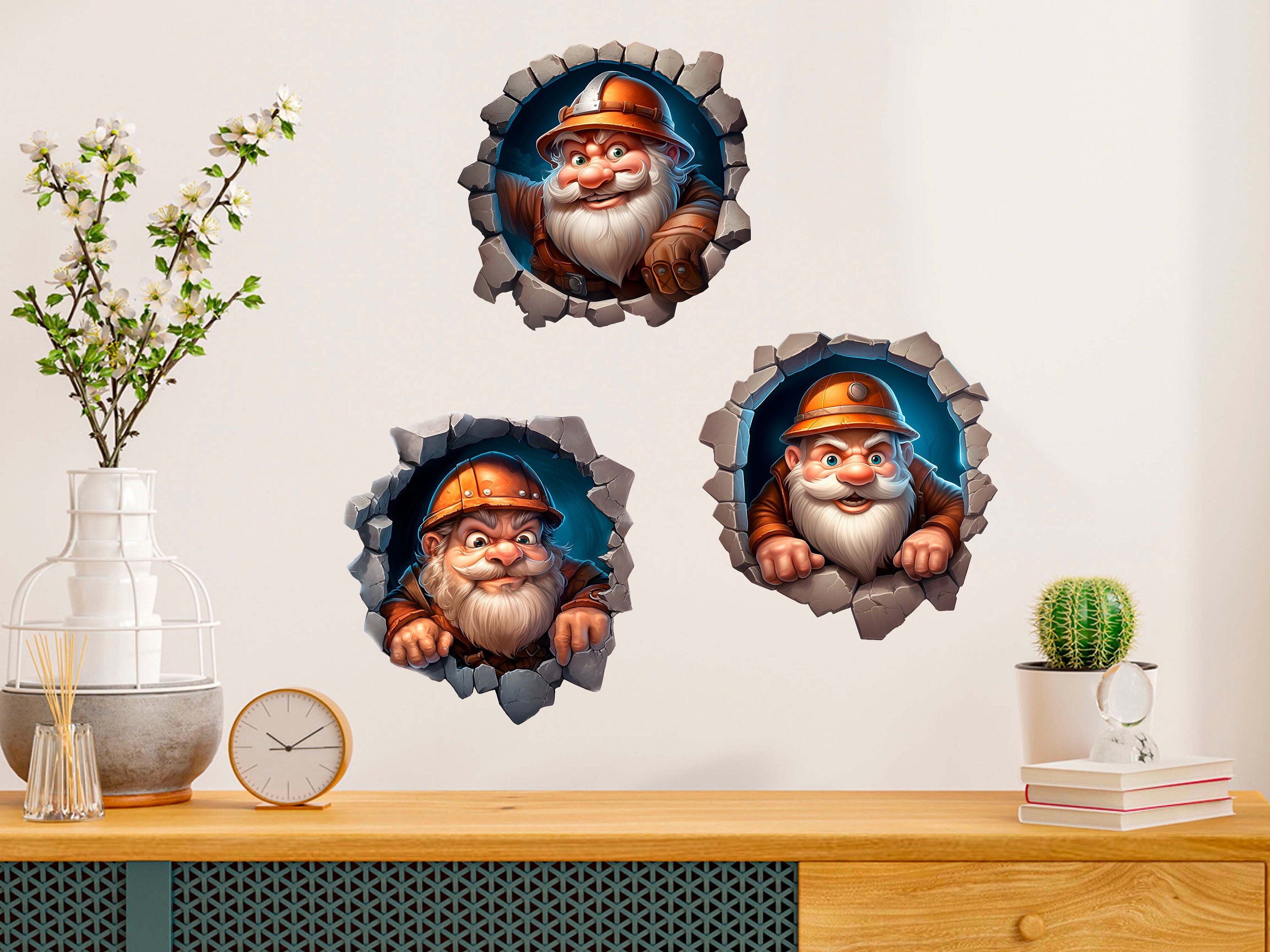 Gnome Sticker Pack 3D Dwarf Wall Sticker Transparent Png Sticker 3D ...