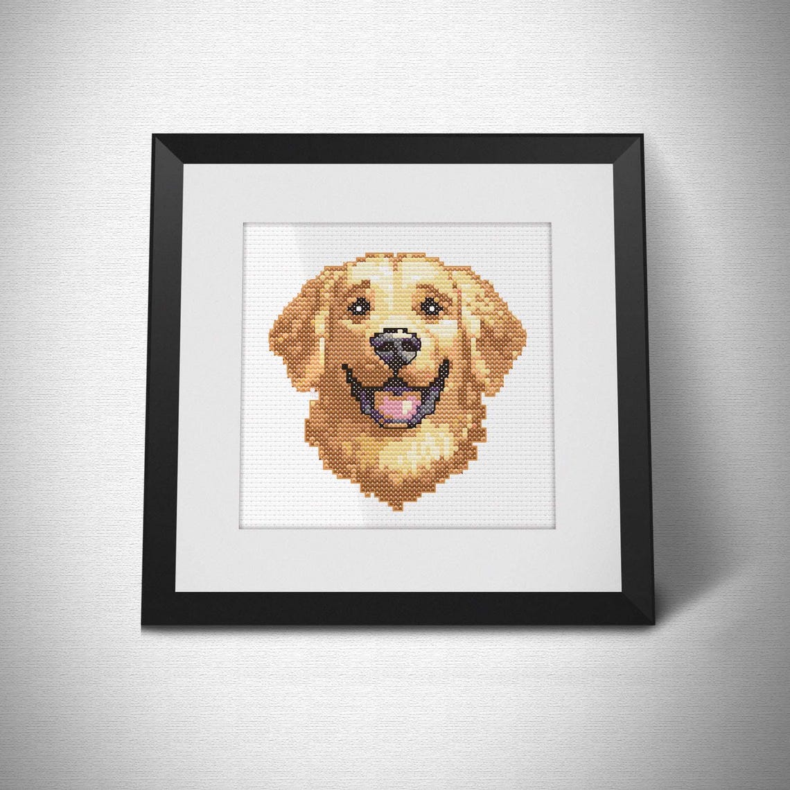 Cute Golden Retriever Cross Stitch Pattern, Dog Cross Stitch, PDF Tiny ...