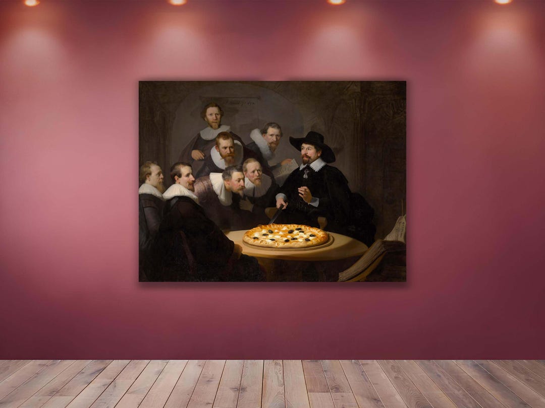 The Anatomy Lesson of Dr. Nicolaes Tulp Altered Art, Rembrandt, Pizza Poster, Rembrandt Prints ...