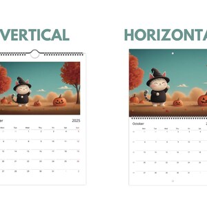 Cat Calendar 2025, Cute Kittens Calendar, Illustrated Calendar, Planner ...