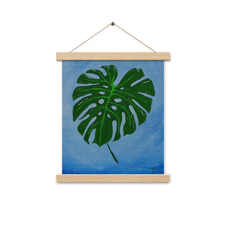 Monstera Poster With Hangers - Etsy