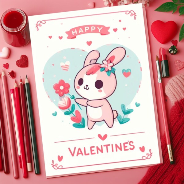 Cute Valentine Card - Etsy