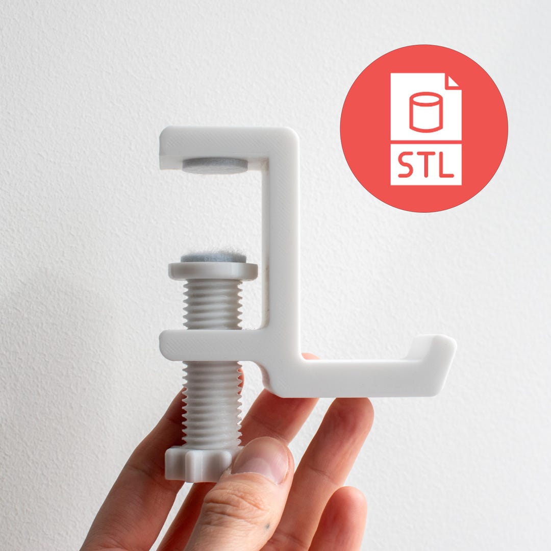 Headphone Holder - STL 3D Print File, Digital Download for 3D Printing ...