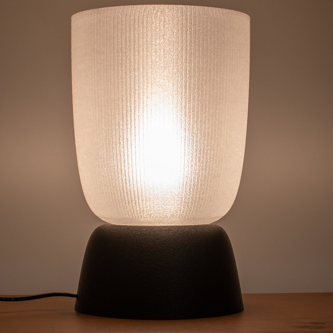Table Lamp, Retro Minimal 3D Printed Bedside Lamps, Eco-friendly Amber ...