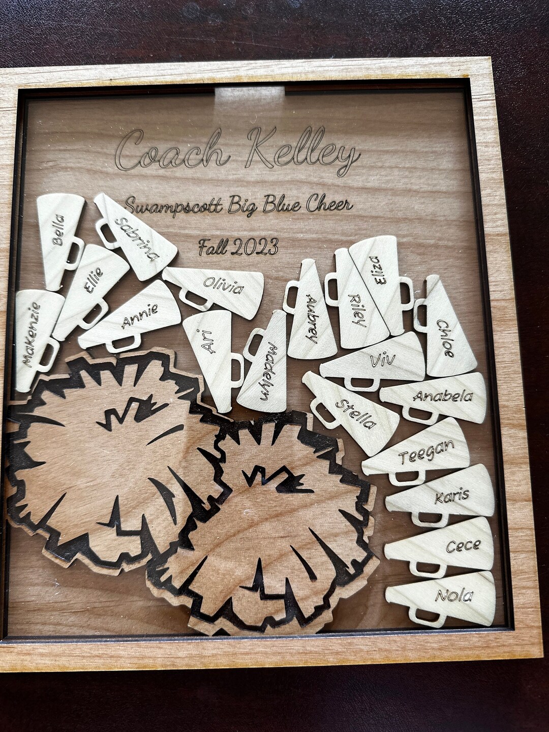 Personalized/custom Coach Wood Frame Cheerleading - Etsy