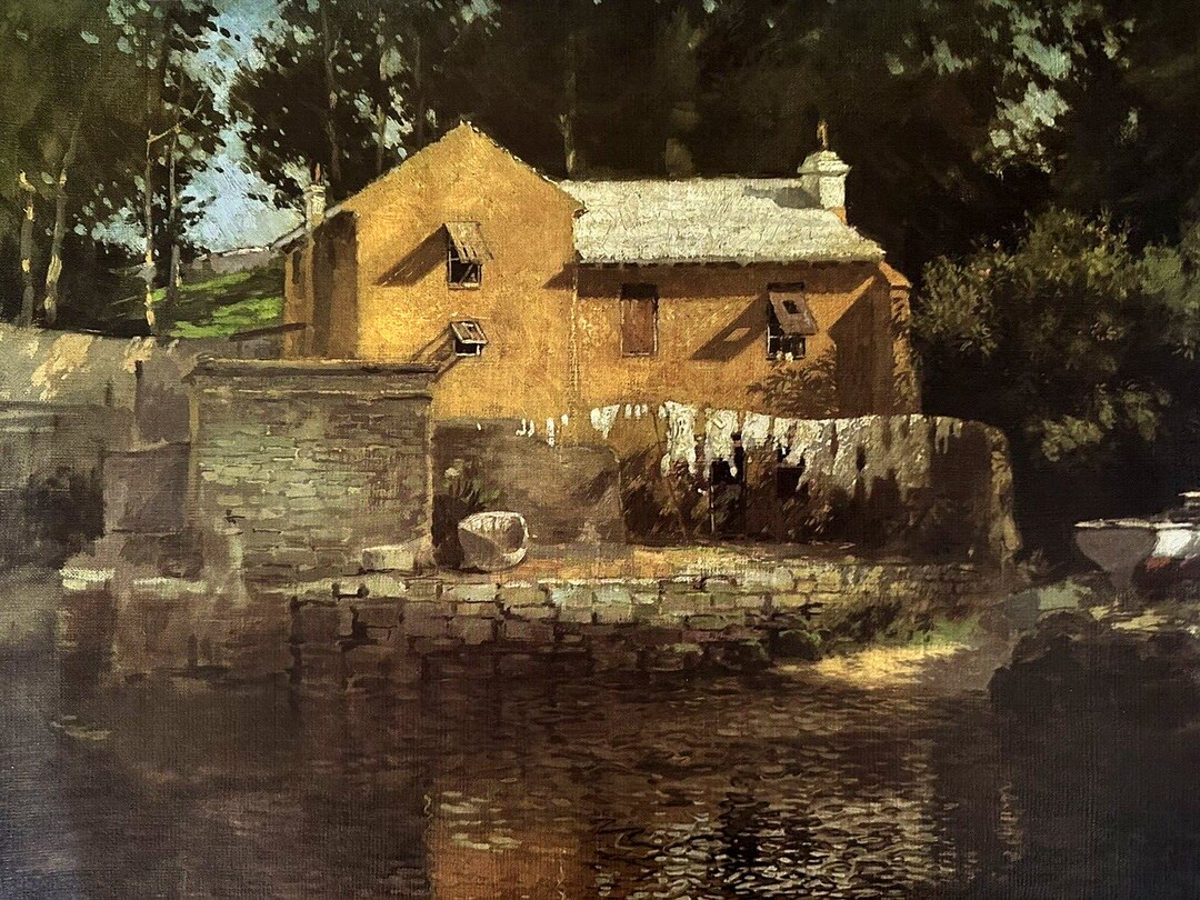 RARE Impressionist Landscape Lithograph Print by PAUL CORNOYER Titled ...