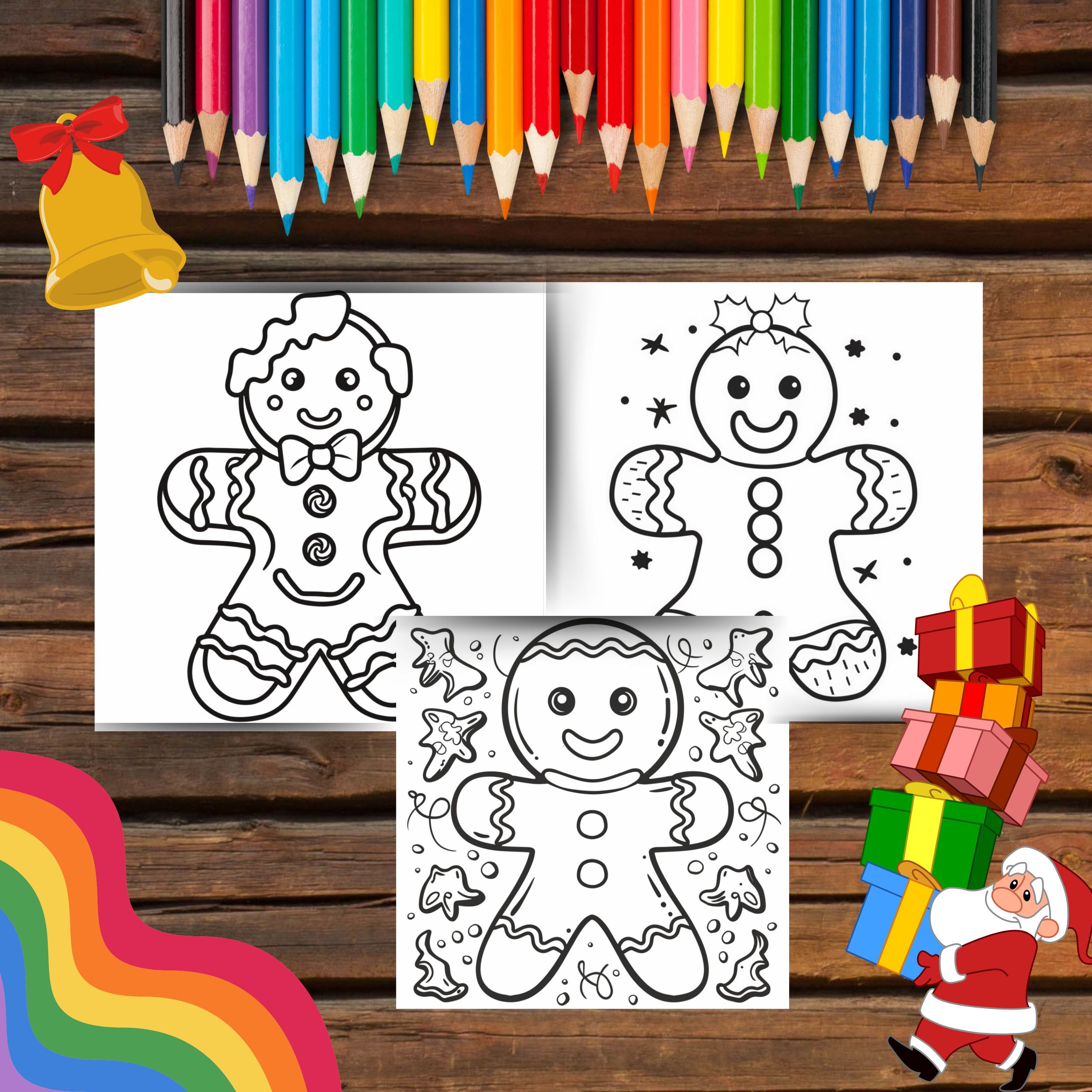 65 Pages of Gingerbread Girl Art, Gingerbread Girl Coloring ...