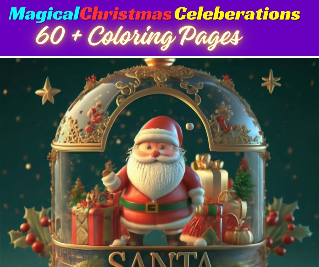 60+ Printable Kids Coloring Christmas Pages, Christmas Party Games ...