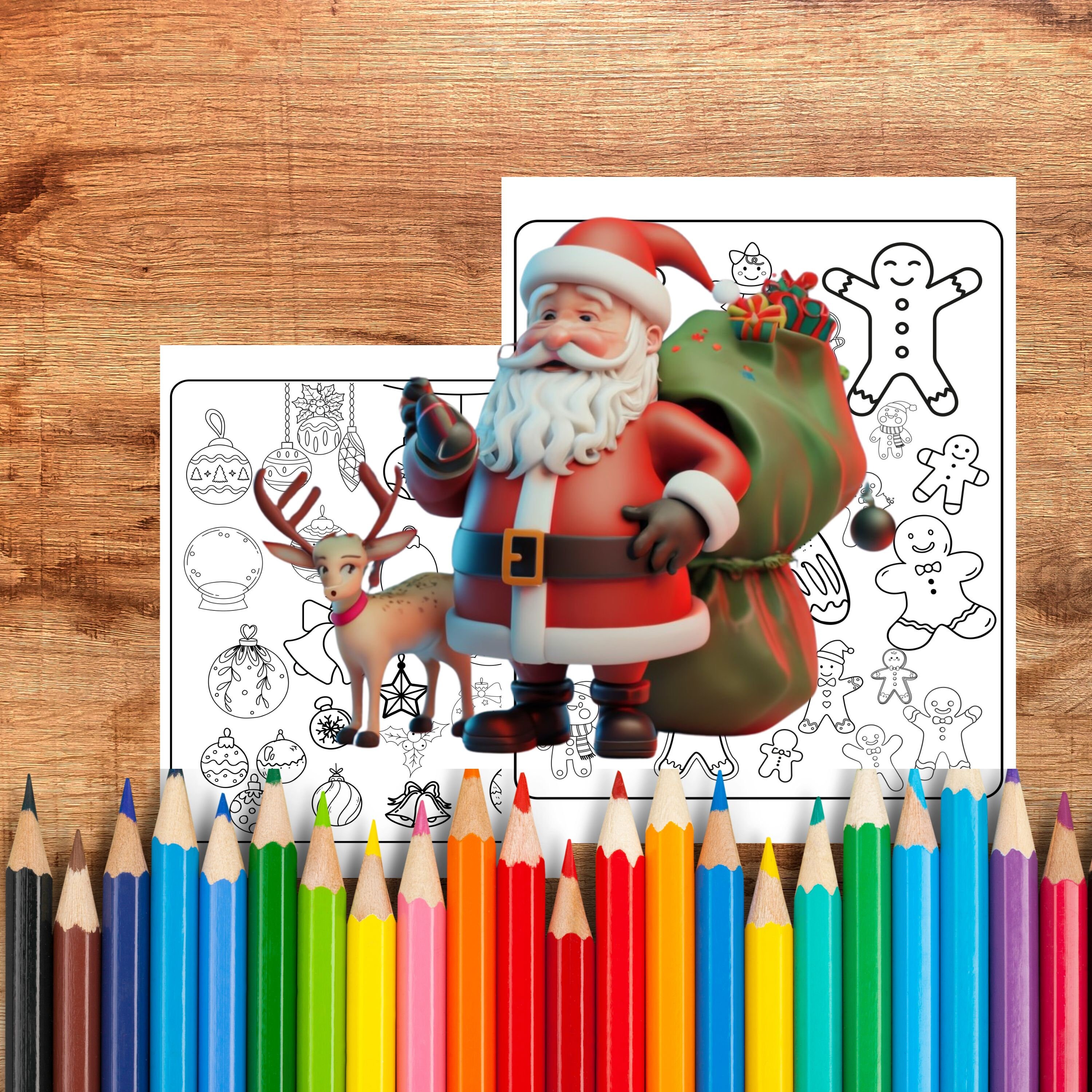 Santa Sacks, Santa Sack, Coloring Book Christmas Coloring Book Girls ...