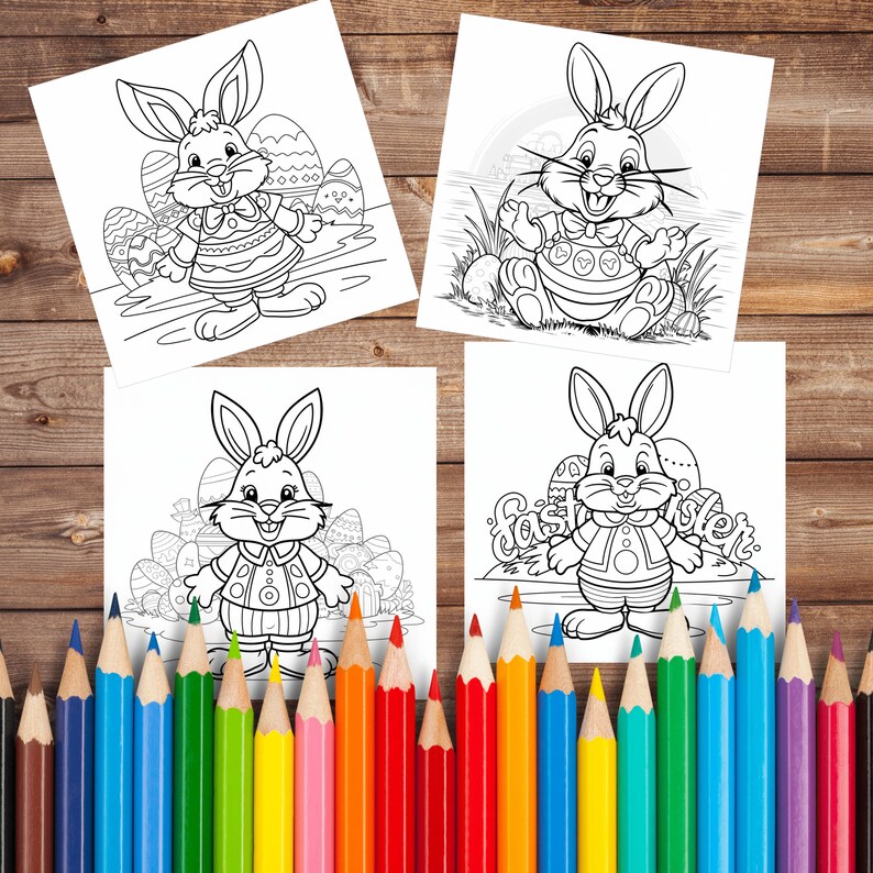 Easter Coloring Page, Bunny Page, Activities, Game, Coloring Pages, Kid ...