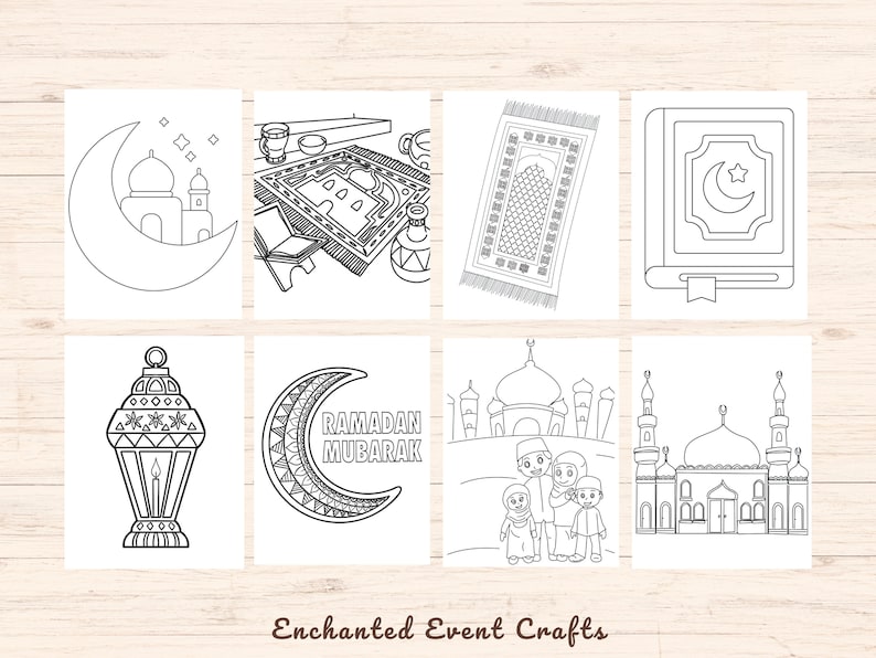 Ramadan Colouring Pages Children Activity Coloring Book Islamic Muslim ...