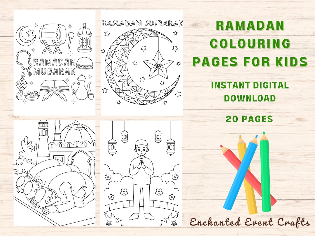 Ramadan Colouring Pages | Children Activity Coloring Book | Islamic ...