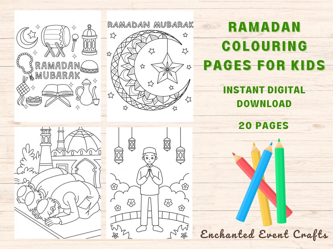 Ramadan Colouring Pages Children Activity Coloring Book Islamic Muslim ...