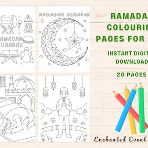 Ramadan Colouring Pages | Children Activity Coloring Book | Islamic ...