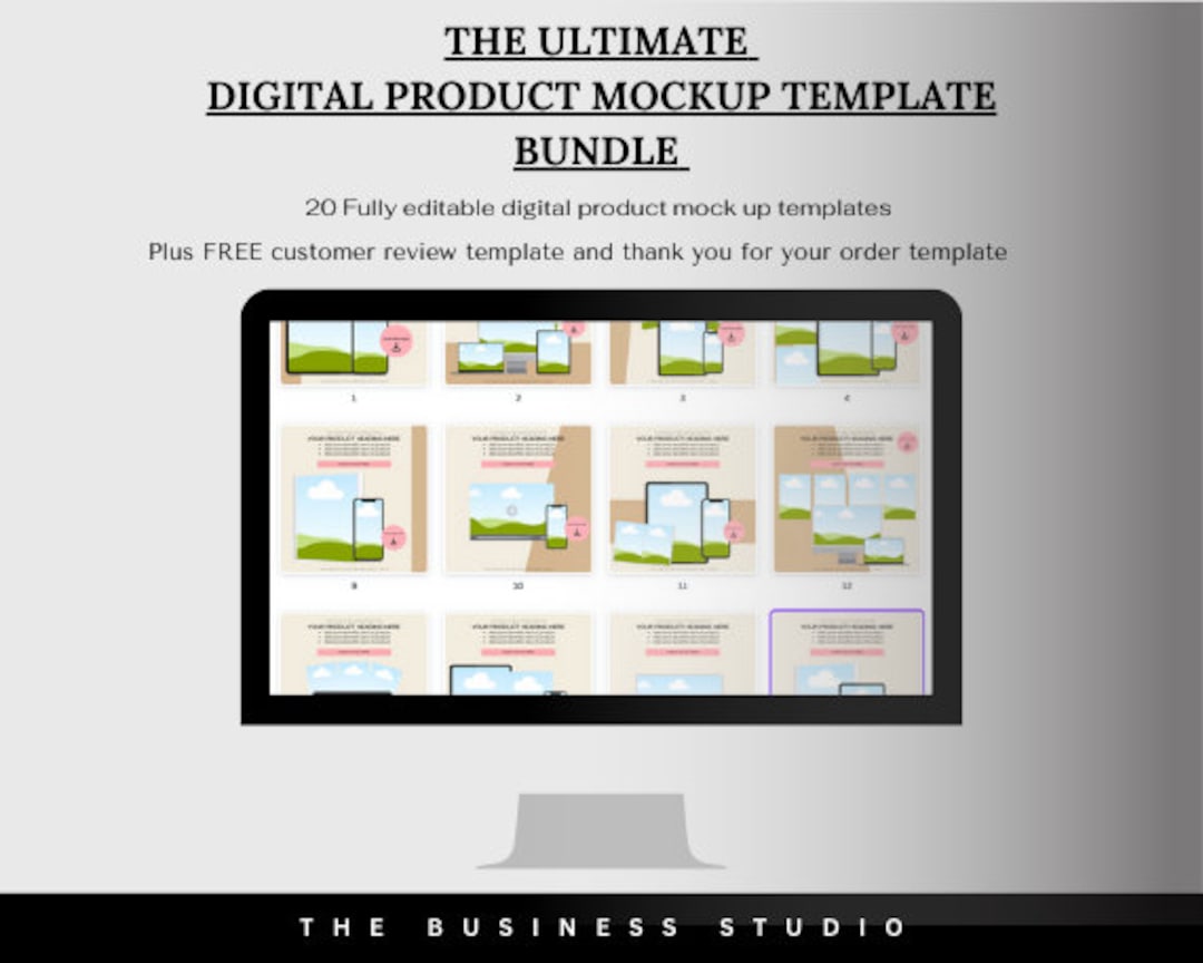 Digital Product Mockup Templates Bundle Set of 20 Instant Download - Etsy