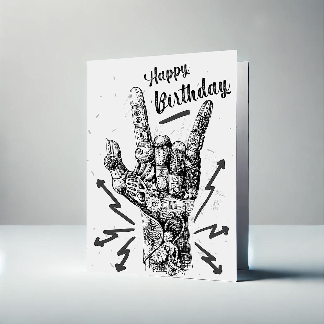 Rock Heavy Metal Birthday Card - Male Female Men Ladies Teenager Boy - Etsy