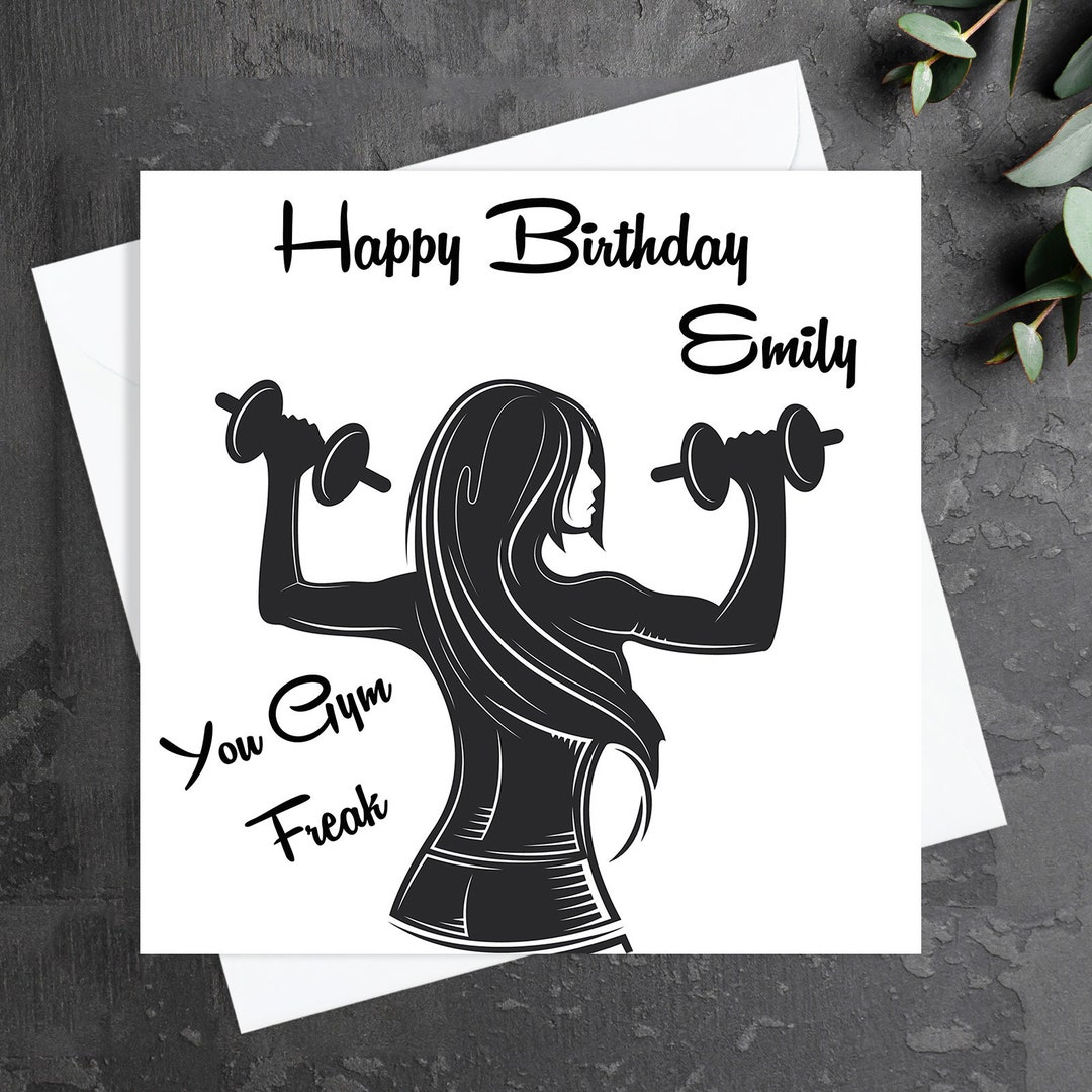 Personalized Gym Birthday Card: Fitness Lover Gift - Etsy