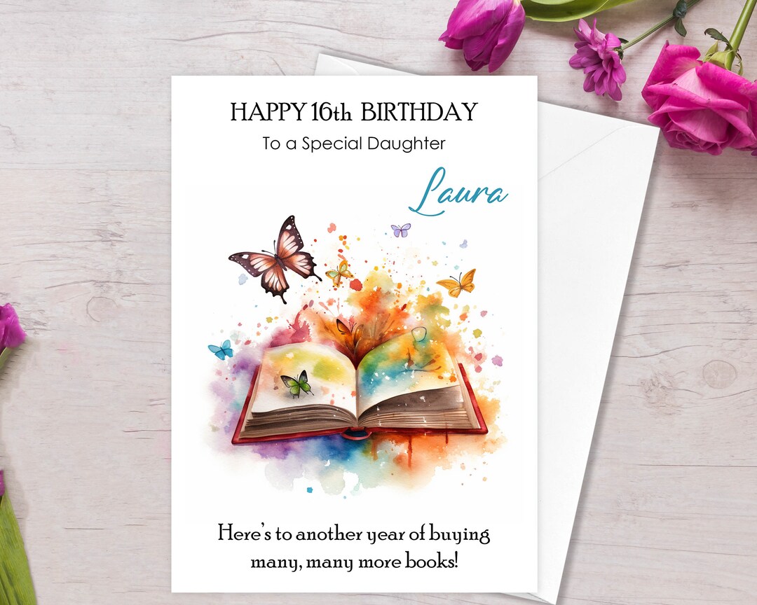 Book Lover Happy Birthday Card, Book Lover Birthday, Book Birthday Card ...
