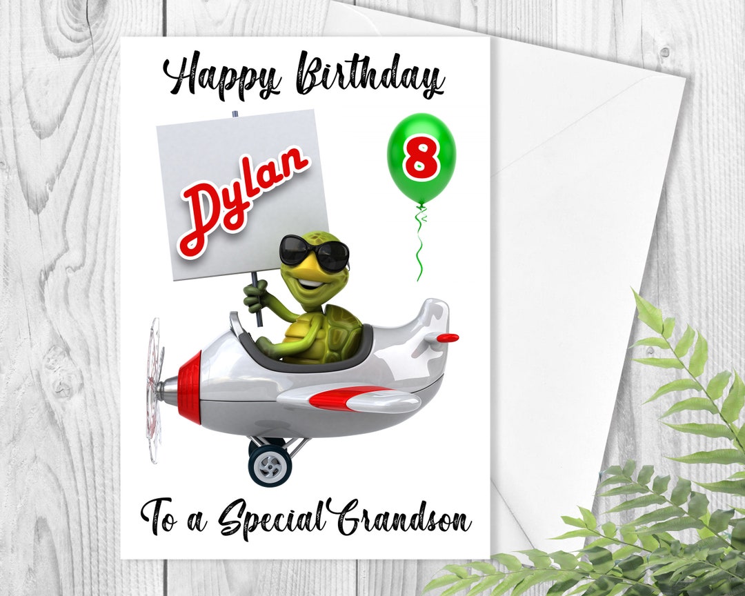 Personalised Funny Turtle Card, Funny Birthday Cards, Special Son ...