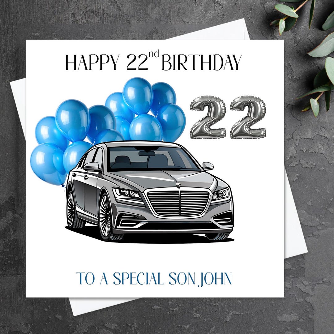 Personalised Birthday Card Mercedes Car Son Grandson Nephew Special ...