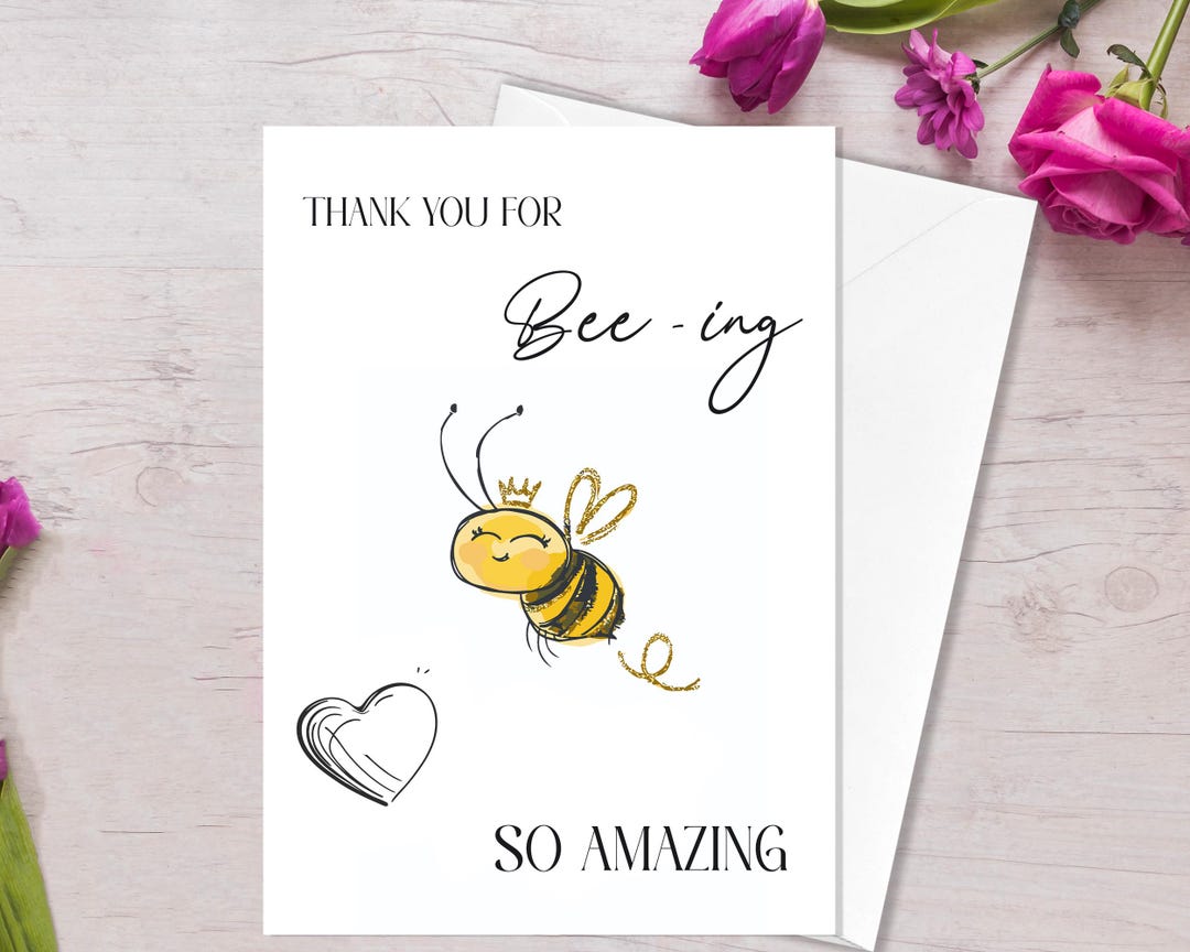 Thank You Card FOR Beeing so Amazing for Female Friend Sister Daughter ...