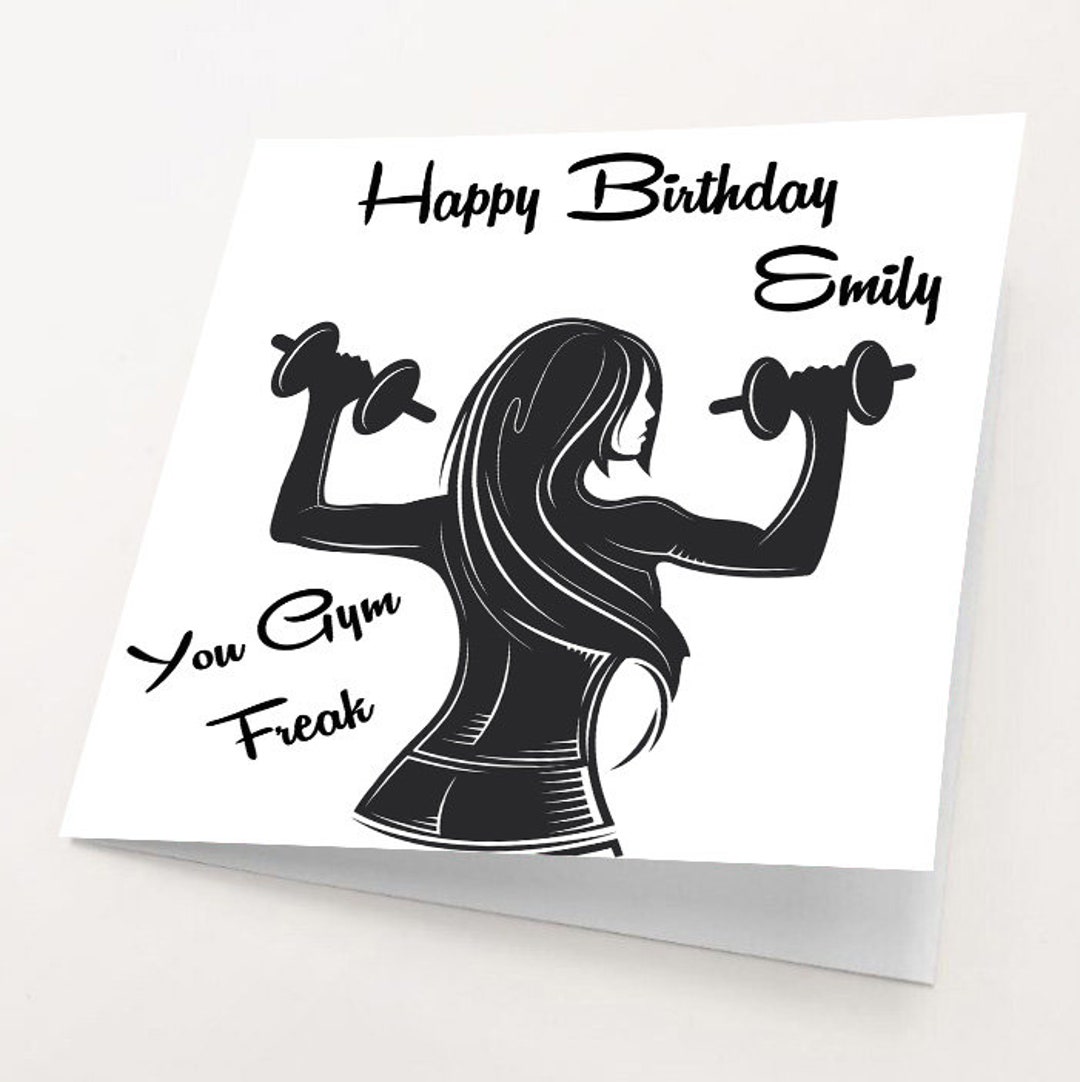 Personalised Gym Birthday Card, Card for Special Daughter Friend Women ...