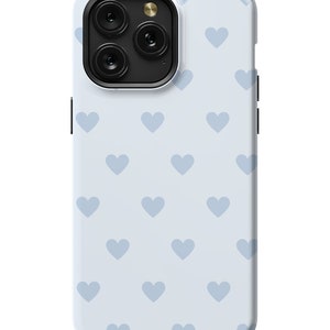Blue Hearts Phone Case Aesthetic Trendy Cute Protective Cover for ...
