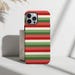 Christmas Red Green Colors Striped Phone Case Festive Winter Cute ...