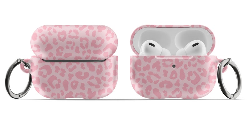 Preppy Pink Leopard Airpods Case Cheetah for Airpods 1st 2nd Generation ...