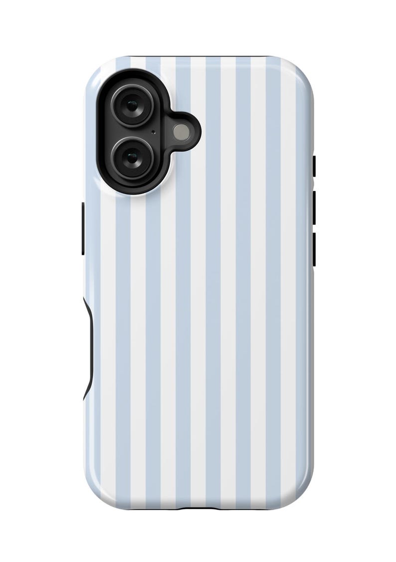 Blue Striped Phone Case Pastel Summer Colors Aesthetic Cute Cover for ...