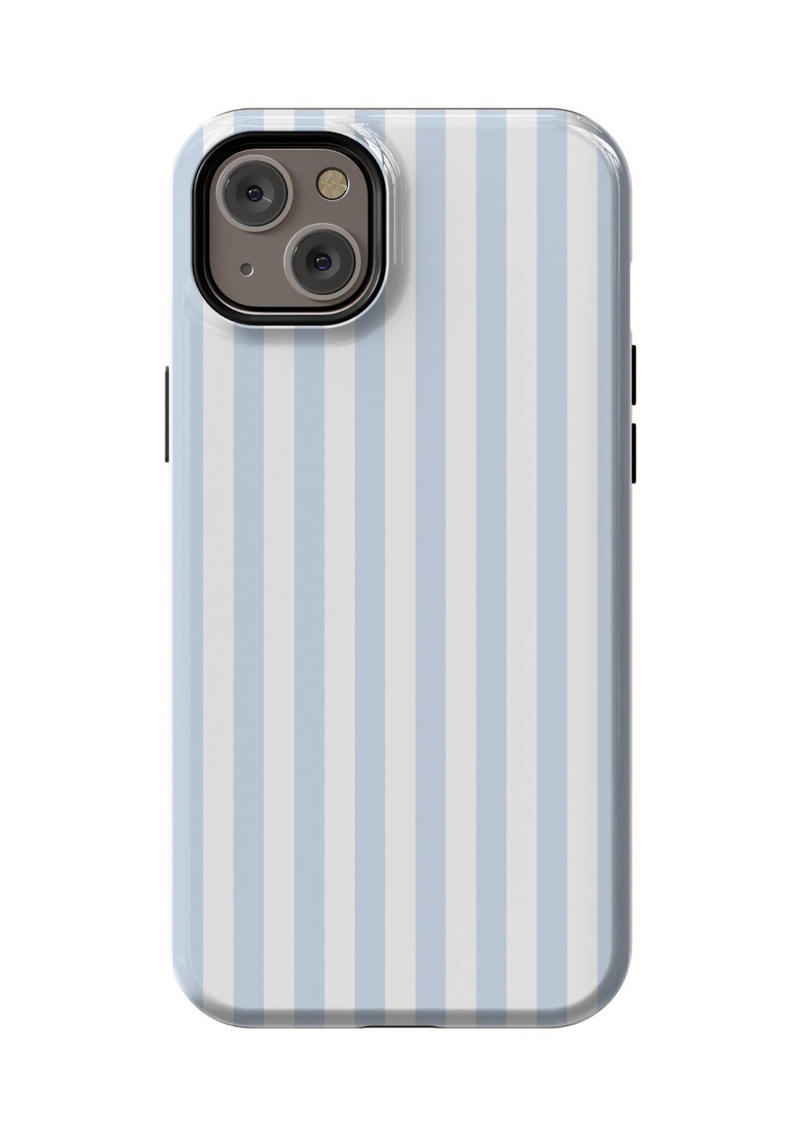 Blue Striped Phone Case Pastel Summer Colors Aesthetic Cute Cover for ...