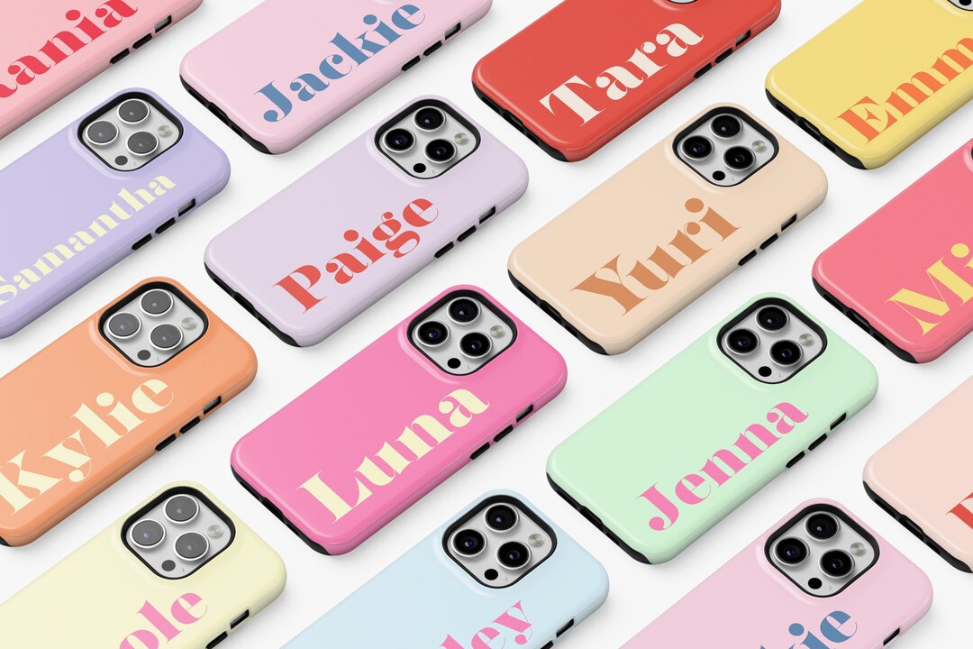 Magsafe Personalized Name Phone Cases Custom Name Gift Pastel ...