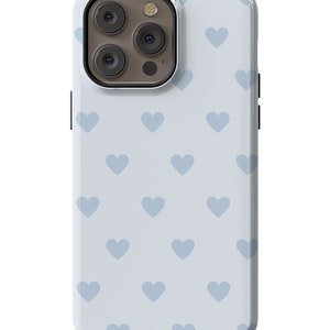 Blue Hearts Phone Case Aesthetic Trendy Cute Protective Cover for ...