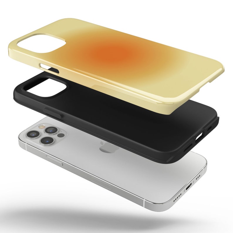 Orange Aura Gradient Phone Case Y2K Cute Trendy Aesthetic Cover for ...