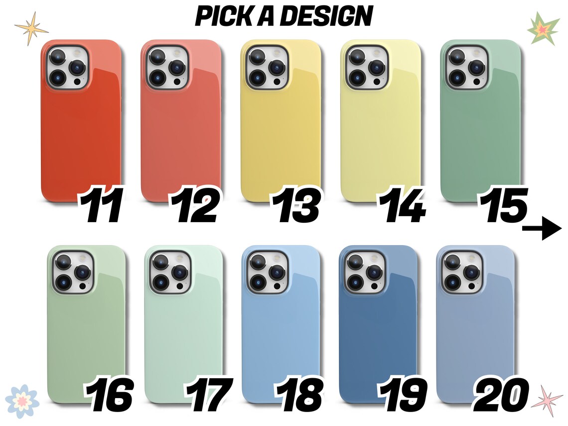 Solid Colors Phone Cases 30 Colors Simple Minimalistic for iPhone 16 15 ...