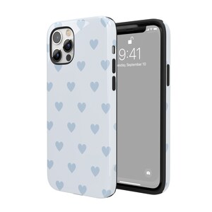 Blue Hearts Phone Case Aesthetic Trendy Cute Protective Cover for ...
