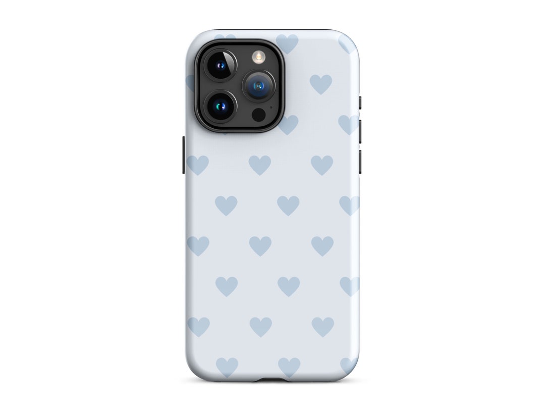 Blue Hearts Phone Case Aesthetic Trendy Cute Protective Cover for ...