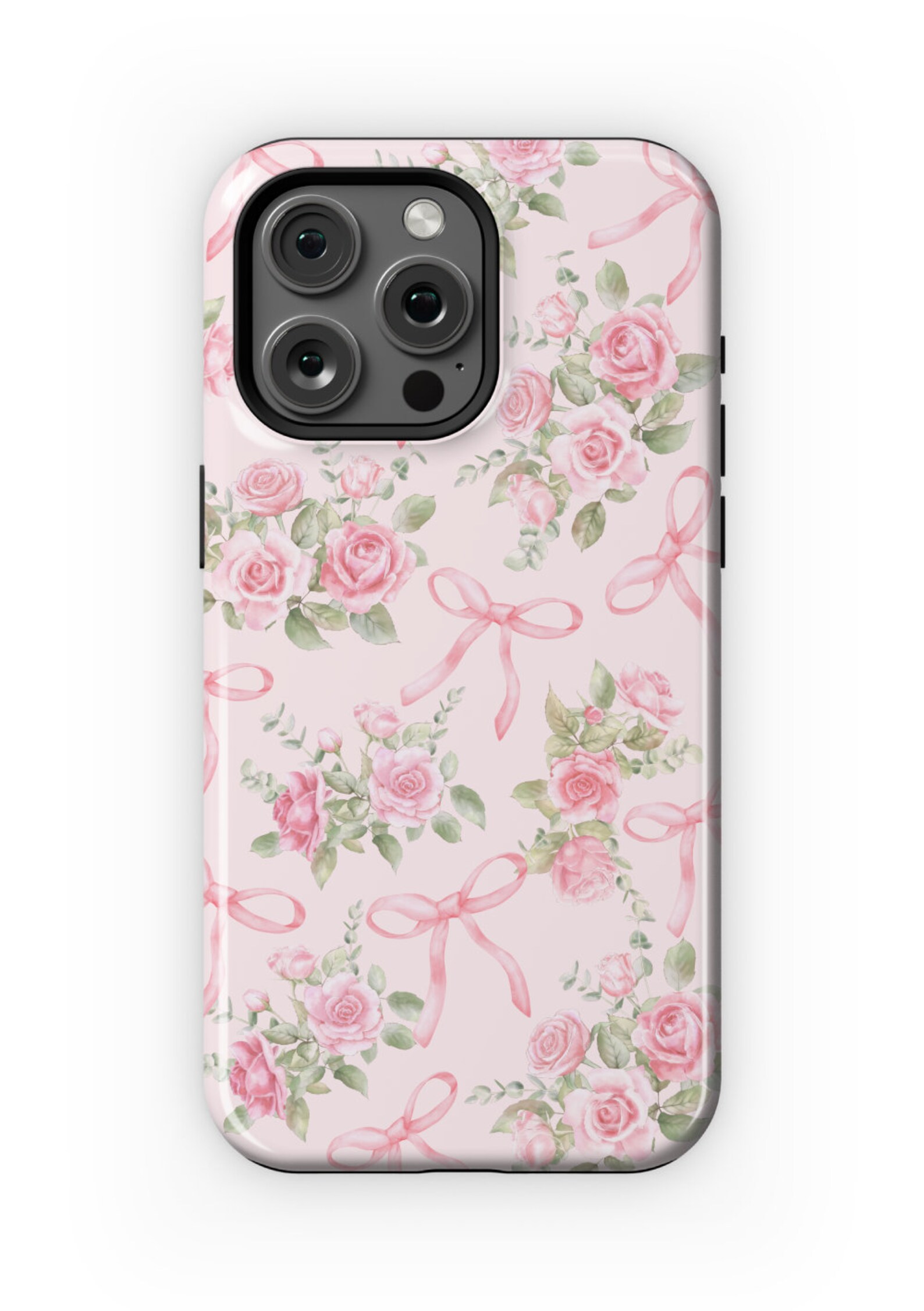 Bows Roses Phone Case Coquette Pink Ribbon Aesthetic Girly Cute ...