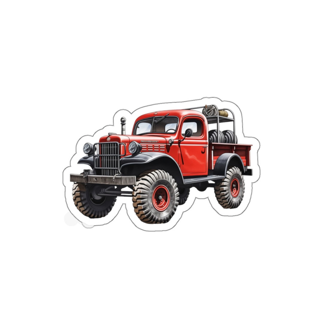Red Power Wagon Sticker - Etsy
