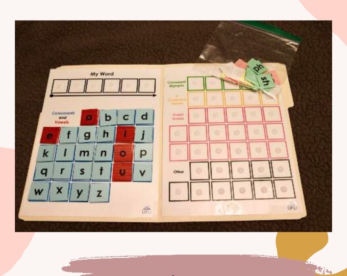 Word Work Velcro Mat Kits (laminated Letter Boards and Letter Cards ...