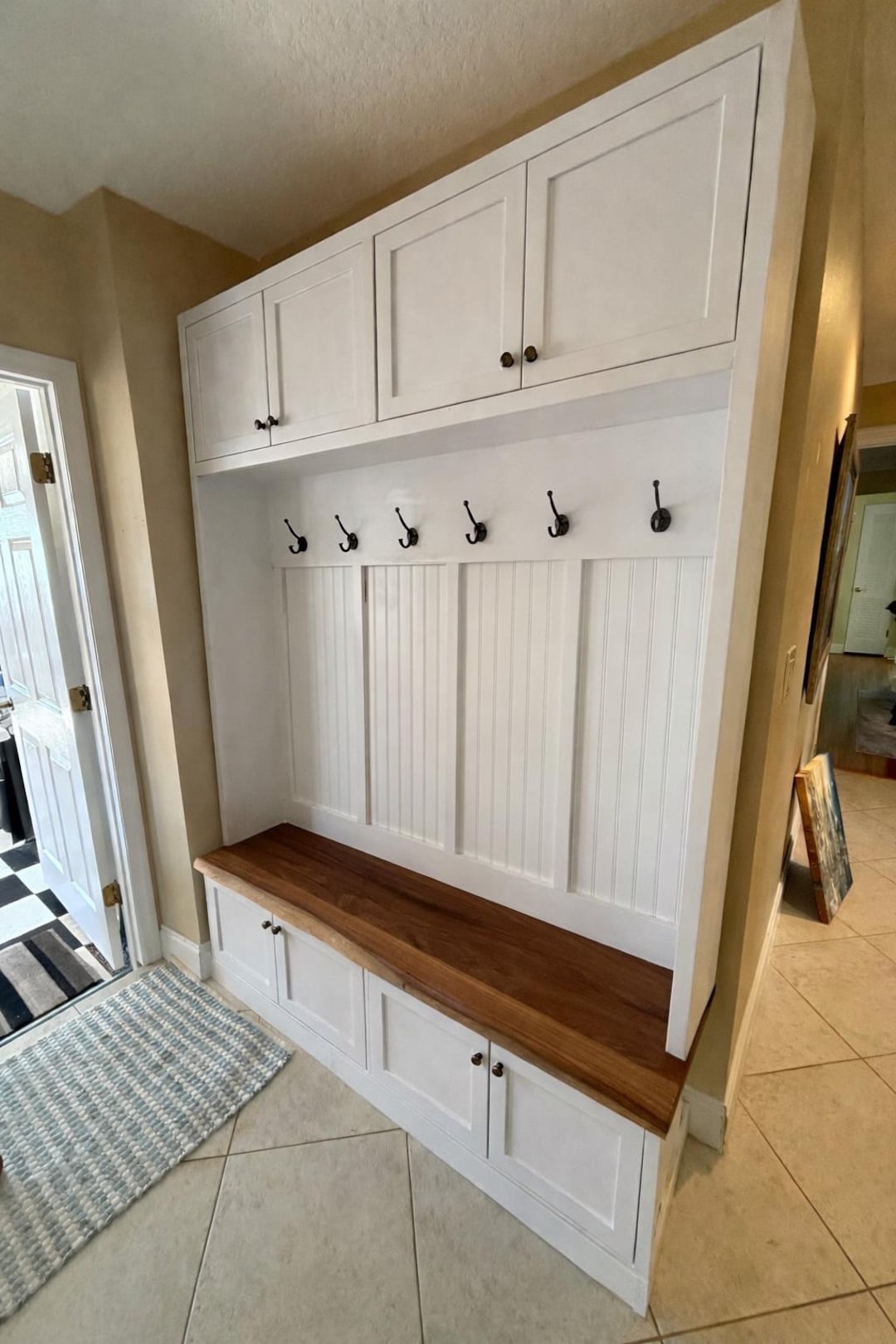 The Tidewater | Custom Handmade Hall Tree With Cabinets, Bench ...