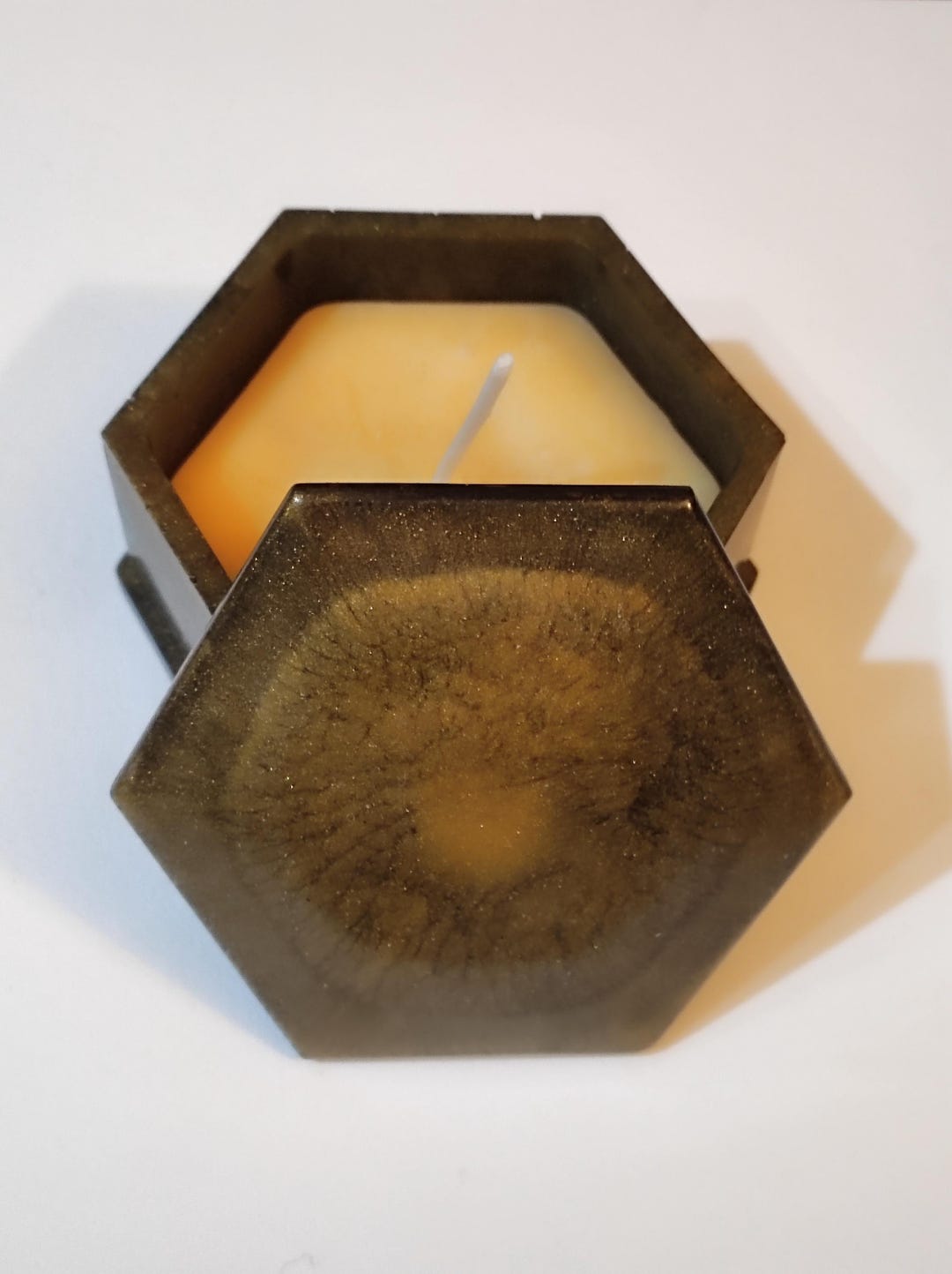 Hexagonal Candle With Lid and Unscented - Etsy