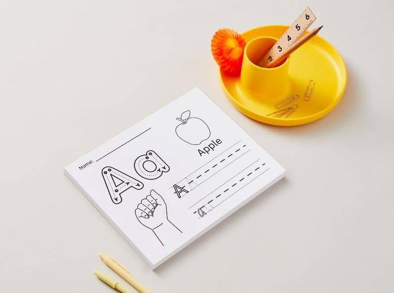 Alphabet Tracing Worksheets ASL Letter Pack A to E - Etsy