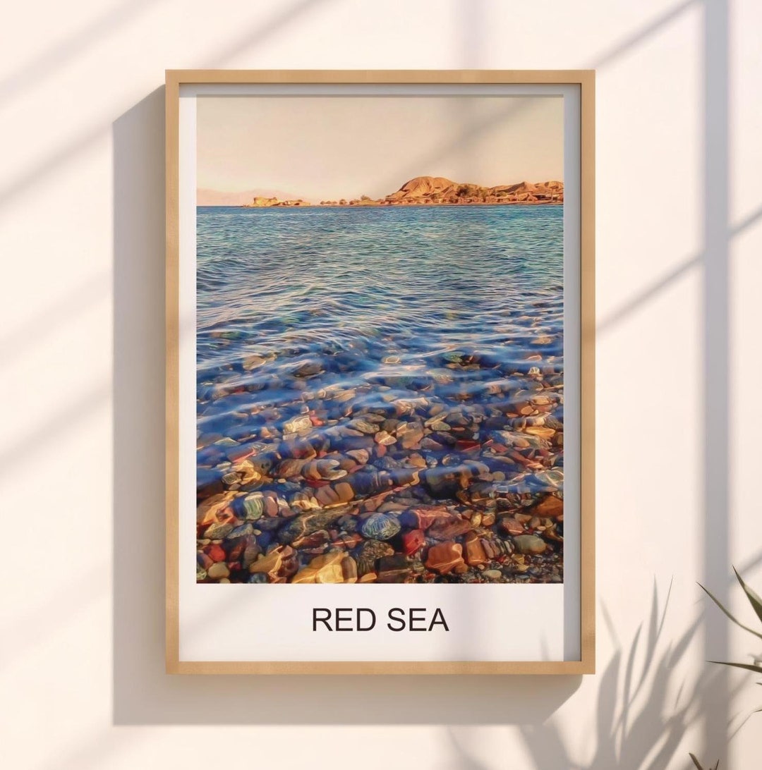 The Red Sea Poster, Travel Print, Coastal Photography, Seaside Wall ...
