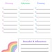 Daily Routine Planner & to Do List Printable PDF | Schedule| Rainbow ...