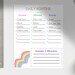 Daily Routine Planner & to Do List Printable PDF | Schedule| Rainbow ...