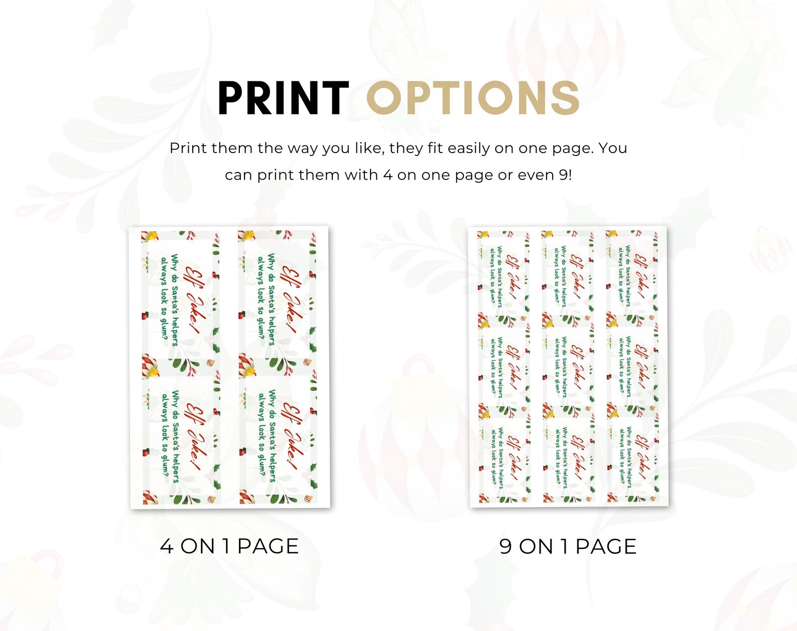 Christmas Elf Lunch Box Jokes Printable | Editable Canva Template ...